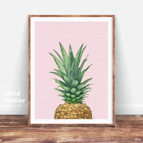 Tropical Decor Pineapple Print Pineapple Wall Art Printable - Etsy
