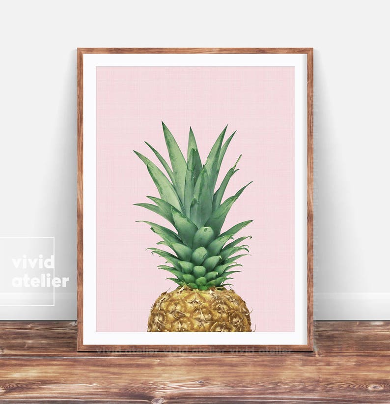Tropical Decor Pineapple Print Pineapple Wall Art Printable - Etsy