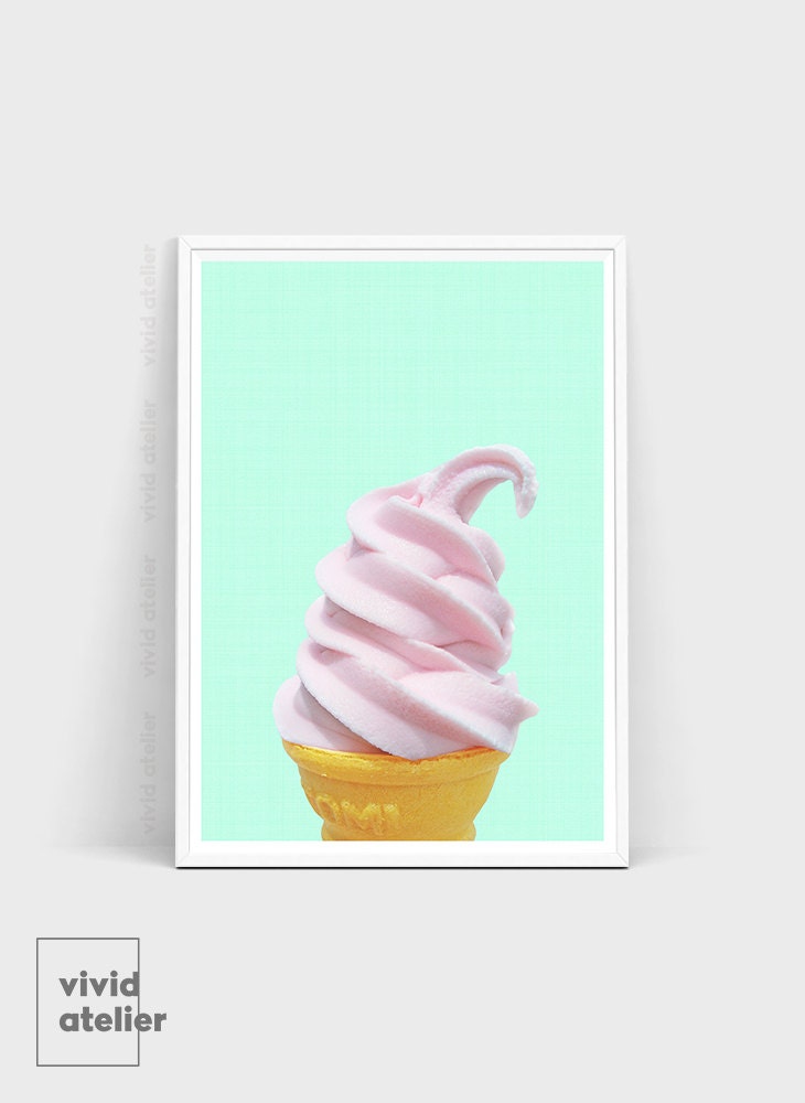 Ice Cream Print Kitchen Decor Pop Art Wall Decor Trendy | Etsy