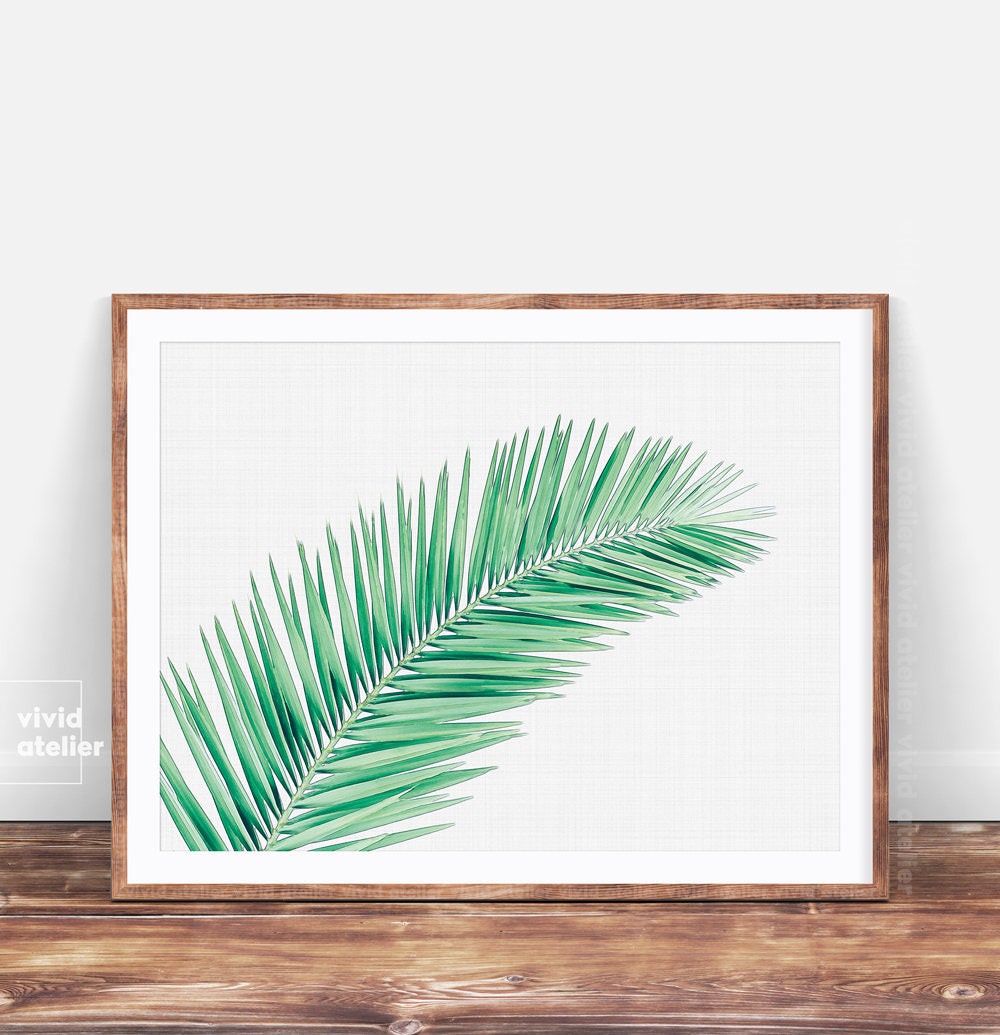 Palm Leaf Print Tropical Leaf Print Printable Palm Leaf | Etsy