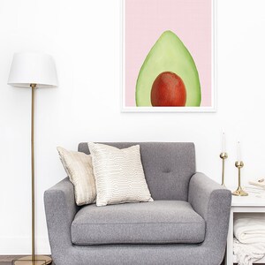 Avocado Print, Kitchen Decor, Tropical Wall Print, Modern Minimalist ...
