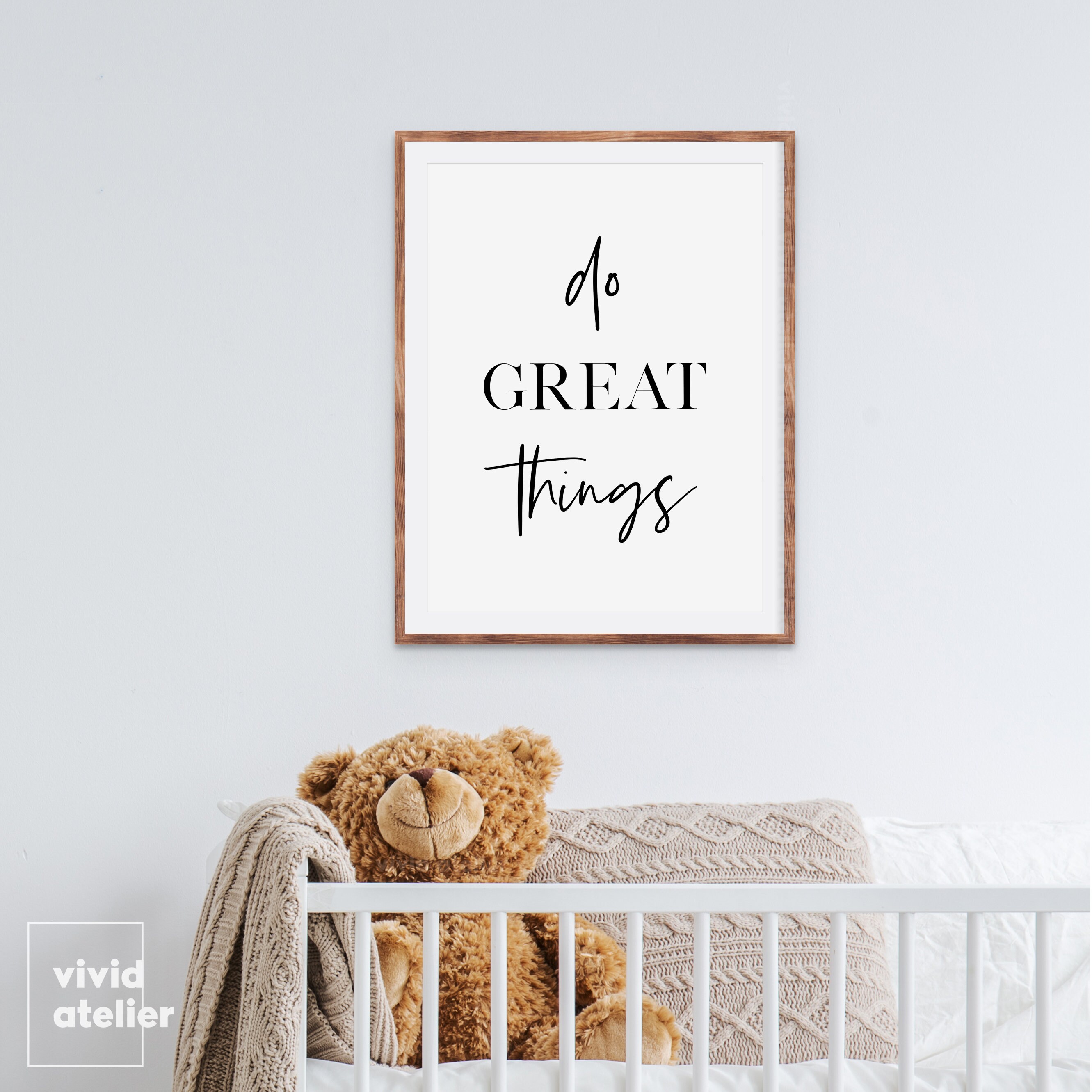 Do Great Things Print Quote Prints Inspirational Prints | Etsy