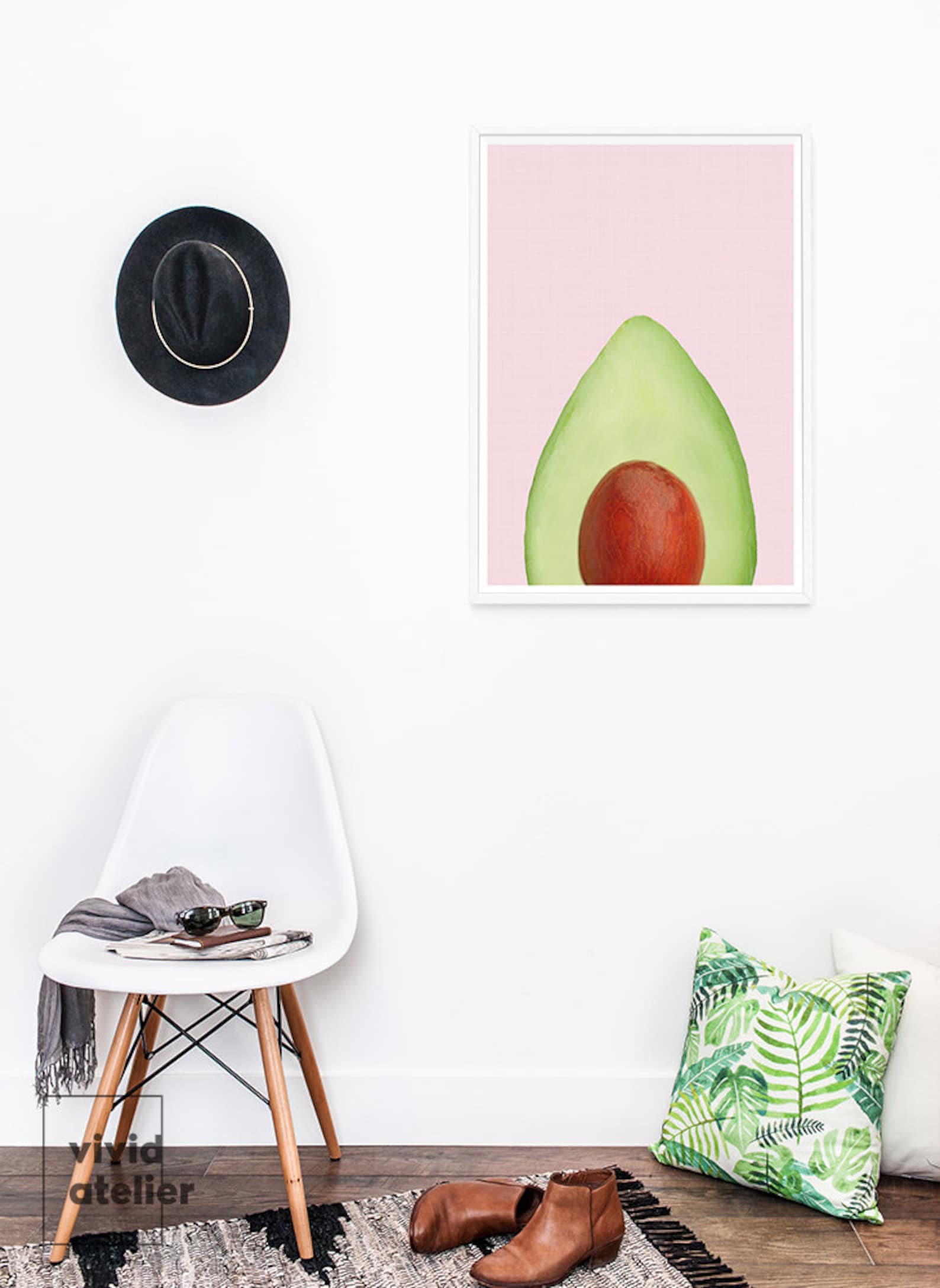 Avocado Print Kitchen Decor Tropical Wall Print Modern - Etsy