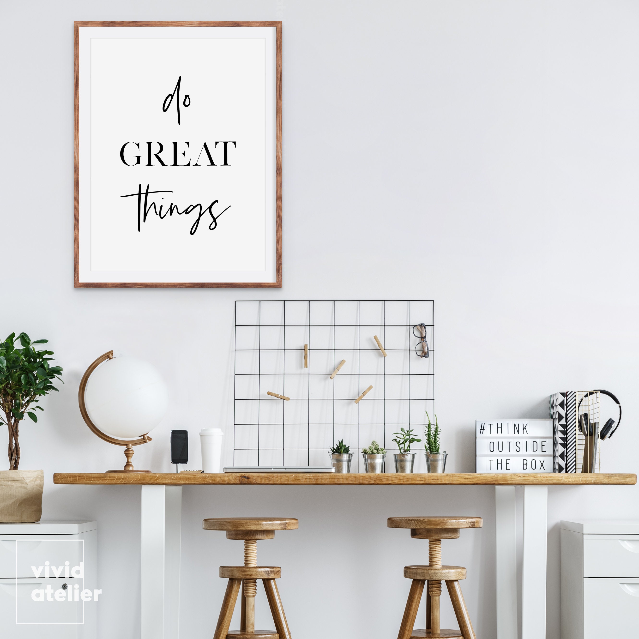Do Great Things Print Quote Prints Inspirational Prints | Etsy