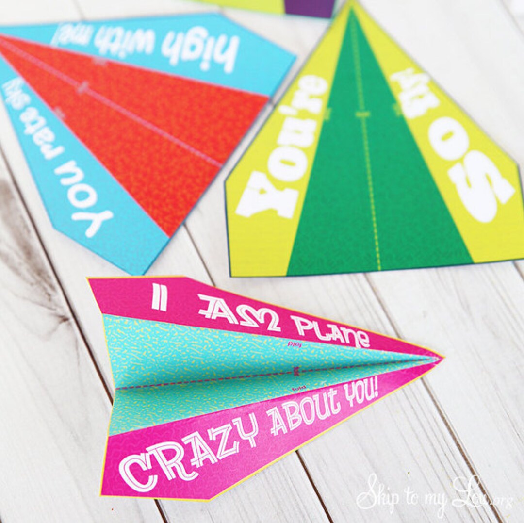 Printable Airplane Valentine - Etsy