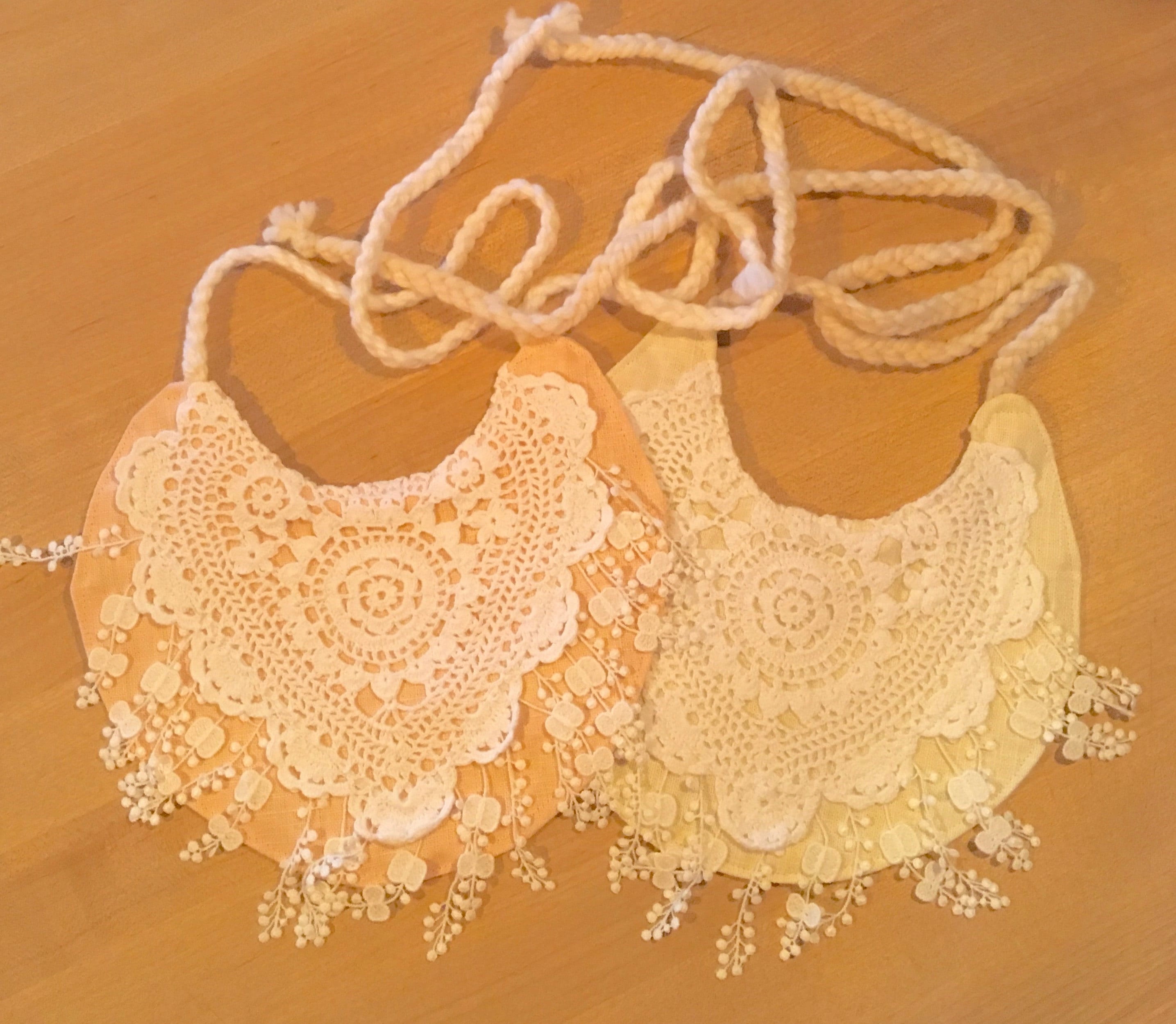 Baby Bibs Heart Bib Matching Heart and Lace Bibs - Etsy