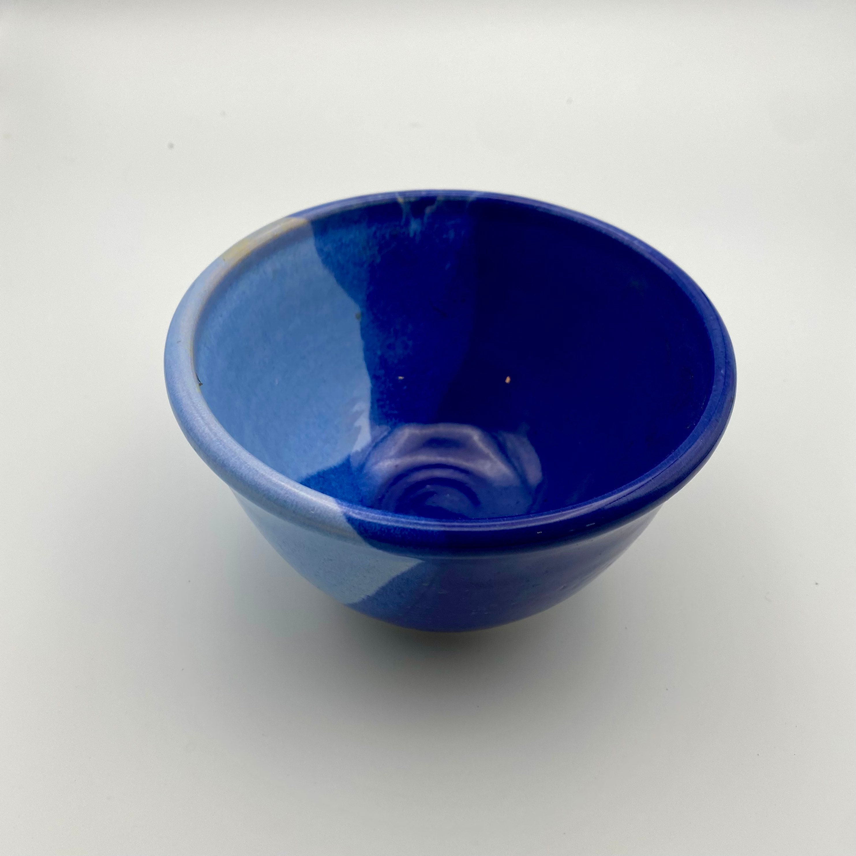 Blue Ceramic Bowl Dark Blue Light Blue Glazed Serving Bowl Blue and ...