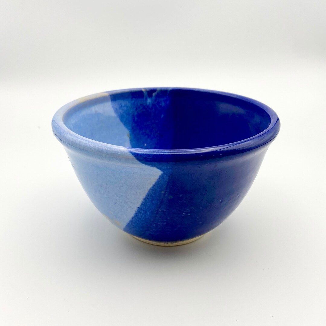 Blue Ceramic Bowl | Dark Blue Light Blue Glazed Serving Bowl | Blue and ...
