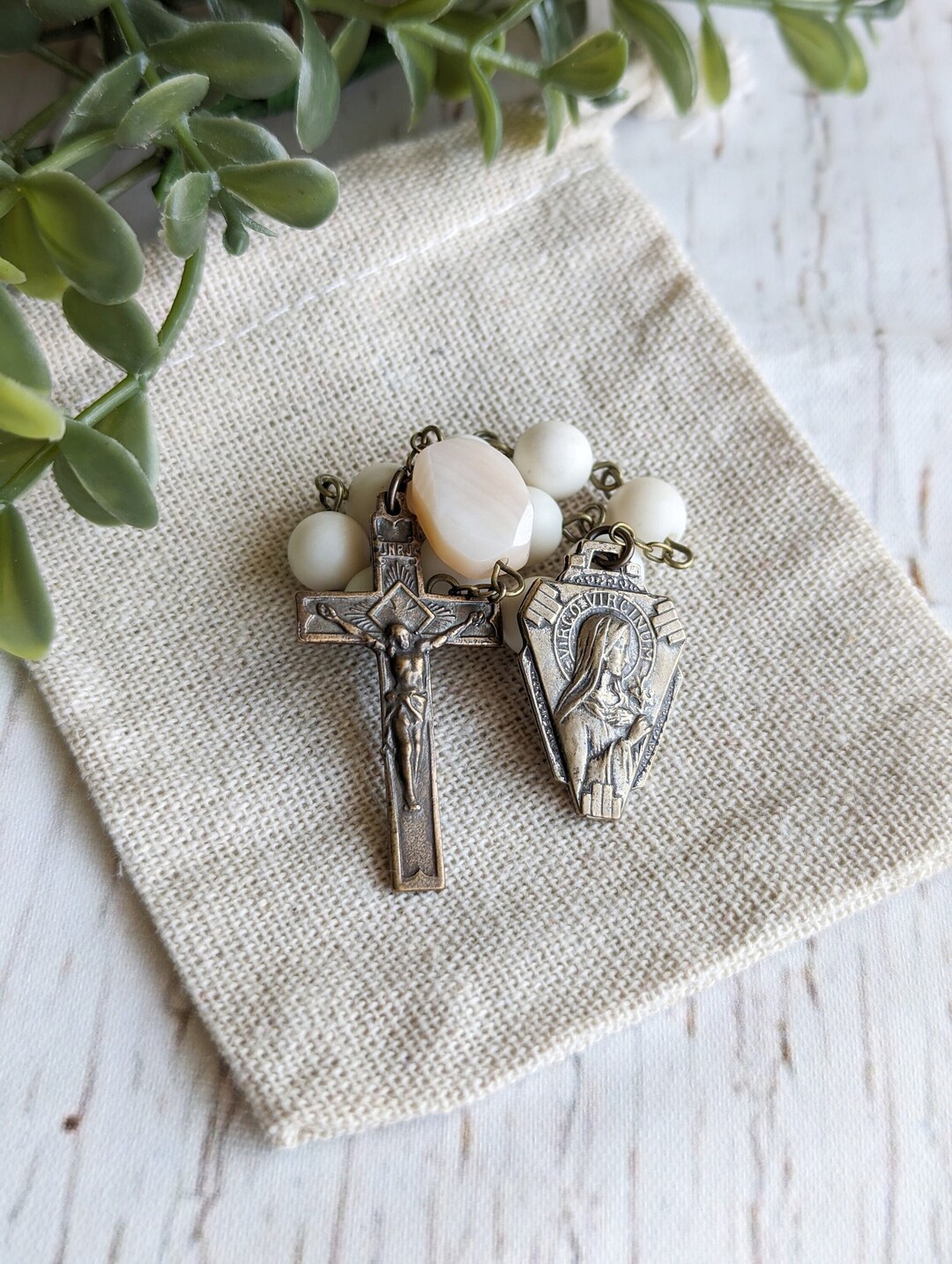 Tower of Ivory Solid Bronze Ivory Jasper and Mother of Pearl Decade ...