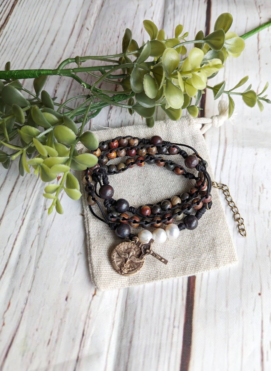 Solid Bronze Holy Spirit and Immaculate Heart Cherry Creek Jasper ...