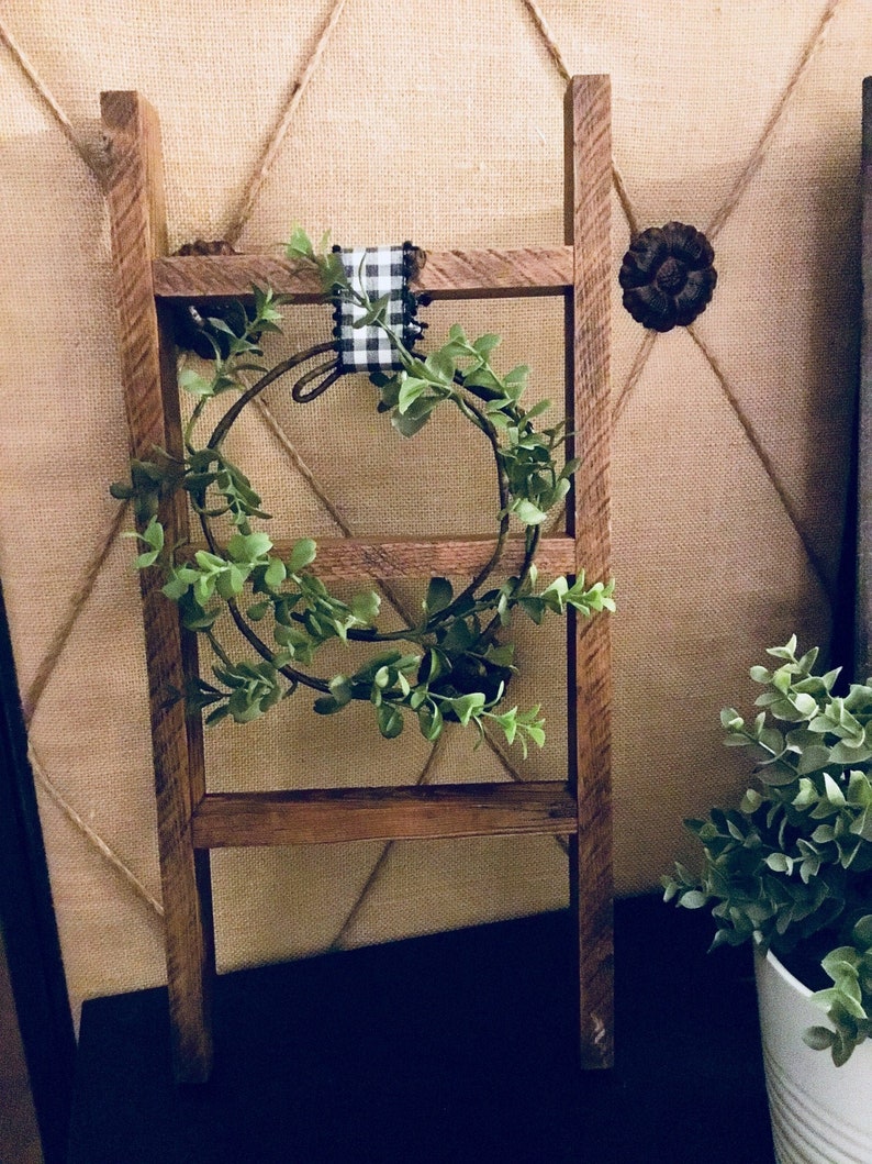 Lunabellahandmade Farmhouse Tea Towel Ladder Ladder Rustic | Etsy