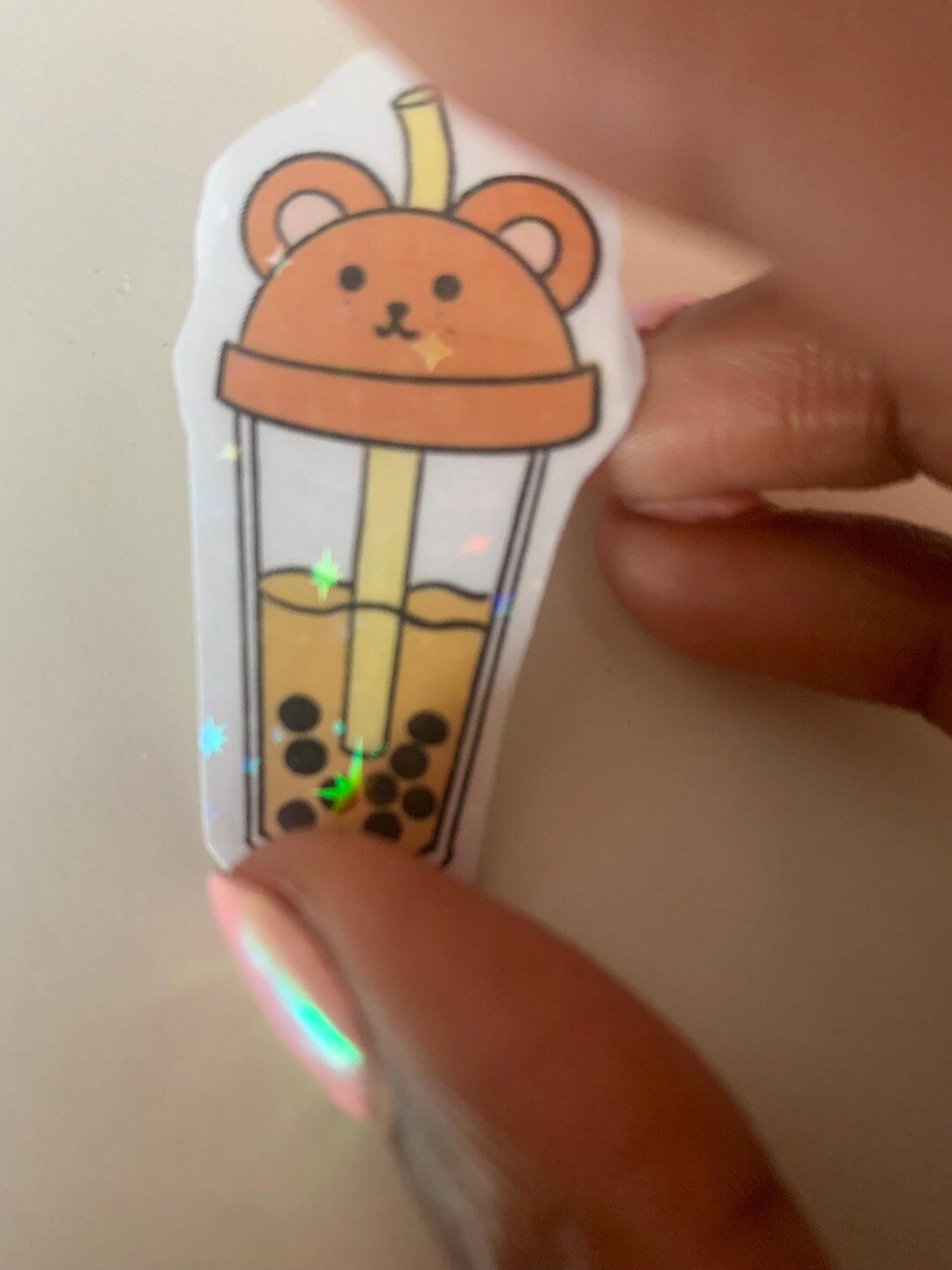 Shiny Boba Bear Sticker - Etsy