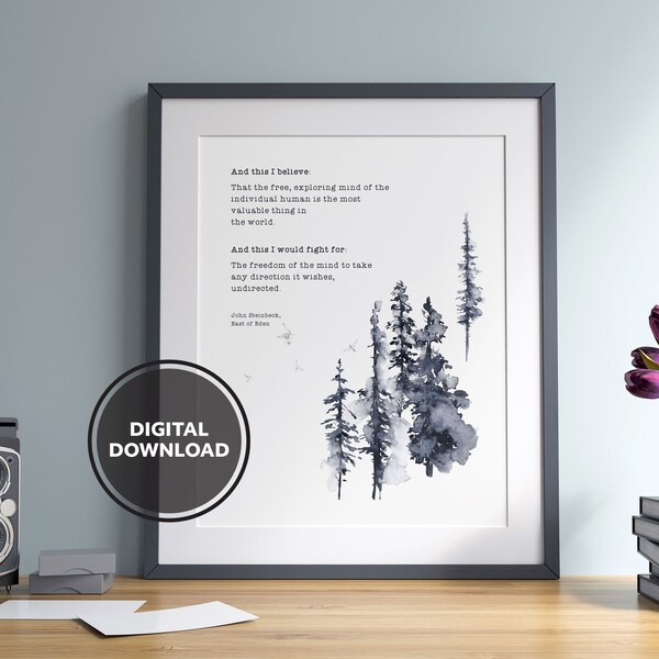 John Steinbeck Quote - Etsy