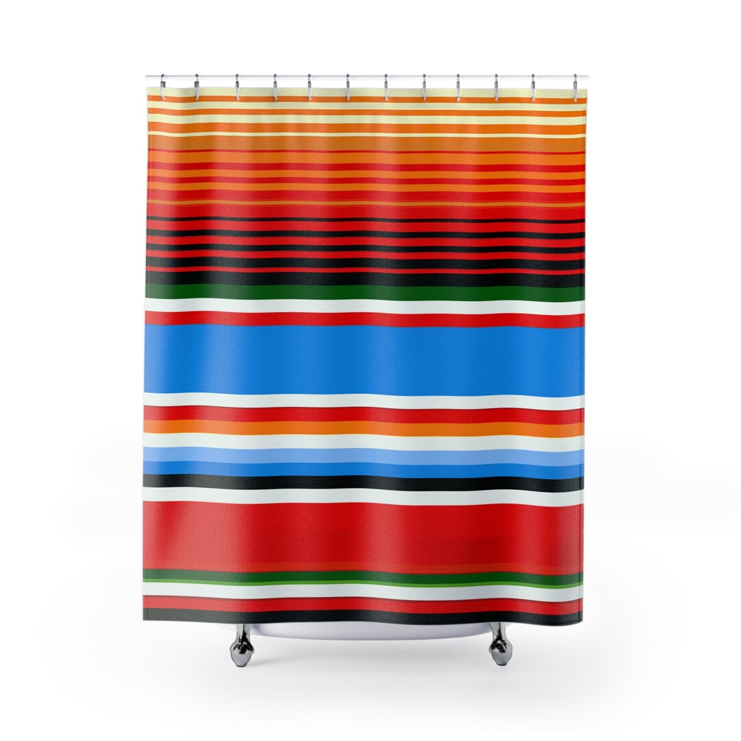 Orange Serape Print Shower Curtains - Etsy
