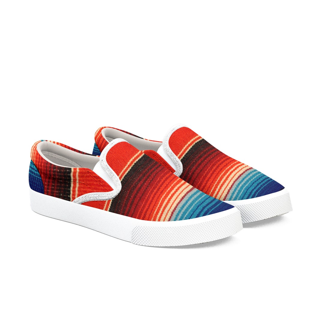 Blue Orange Serape Shoe - Etsy