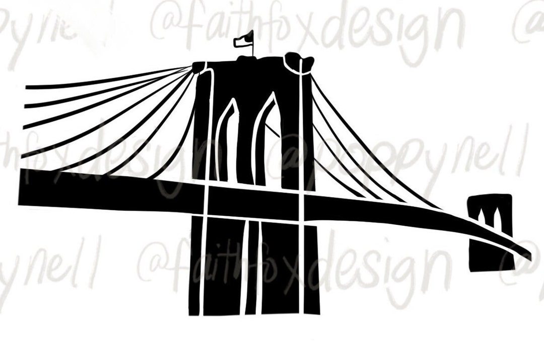 Brooklyn Bridge SVG New York - Etsy