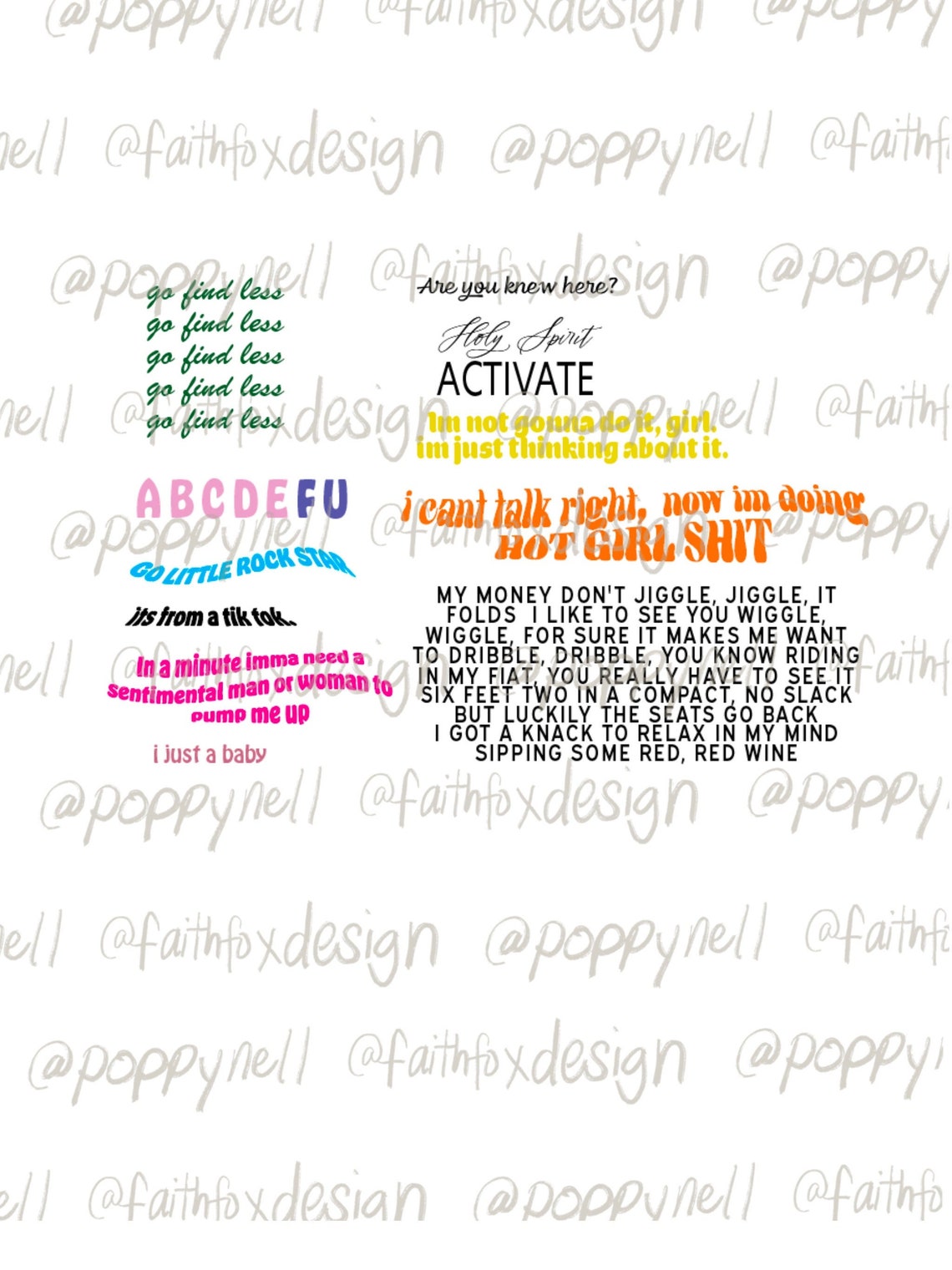 Viral Quotes Tik Tok Pack Svg Png - Etsy Canada