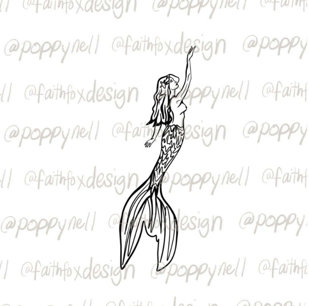 Mermaid Nautical SVG PNG - Etsy