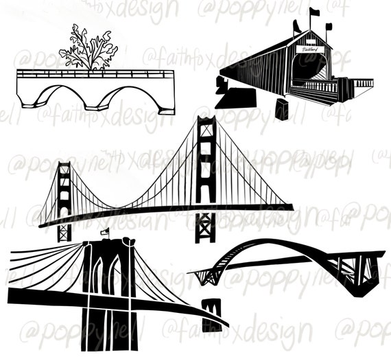 Famous Bridge Pack 1 SVG PNG - Etsy
