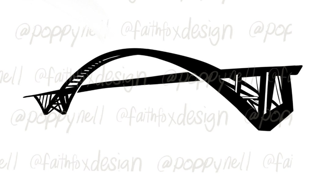 卢浦大桥 Lupu Bridge Shanghai SVG PNG - Etsy