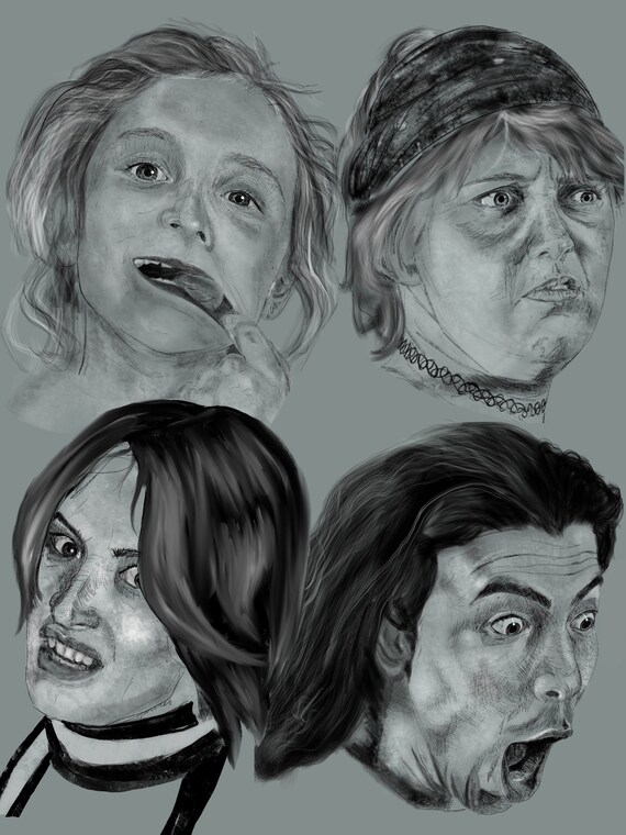 Portraits Digital Custom Portraits | Etsy