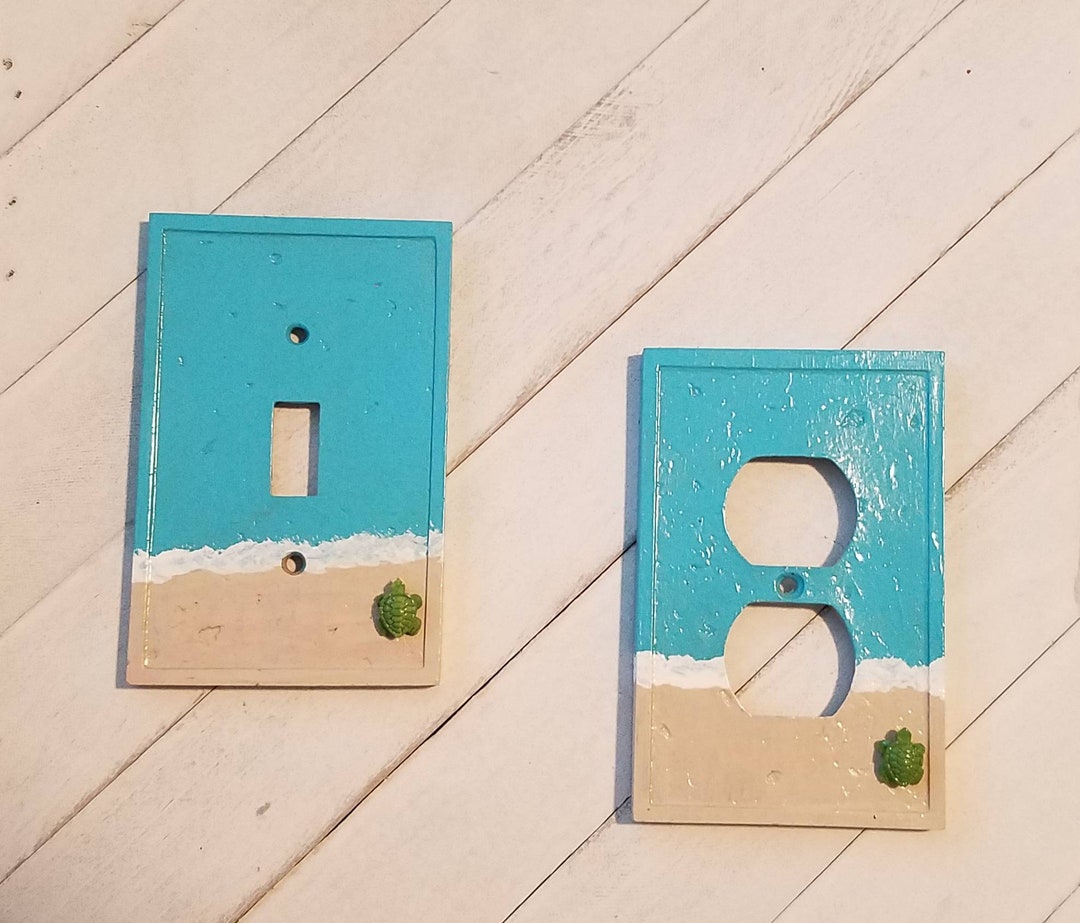 Beach Scene With Turtle Wall Plates Outlet Plate - Etsy