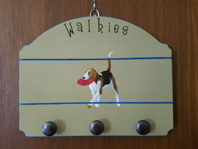 Painted dog leash collar and sweater organizer rack | Etsy