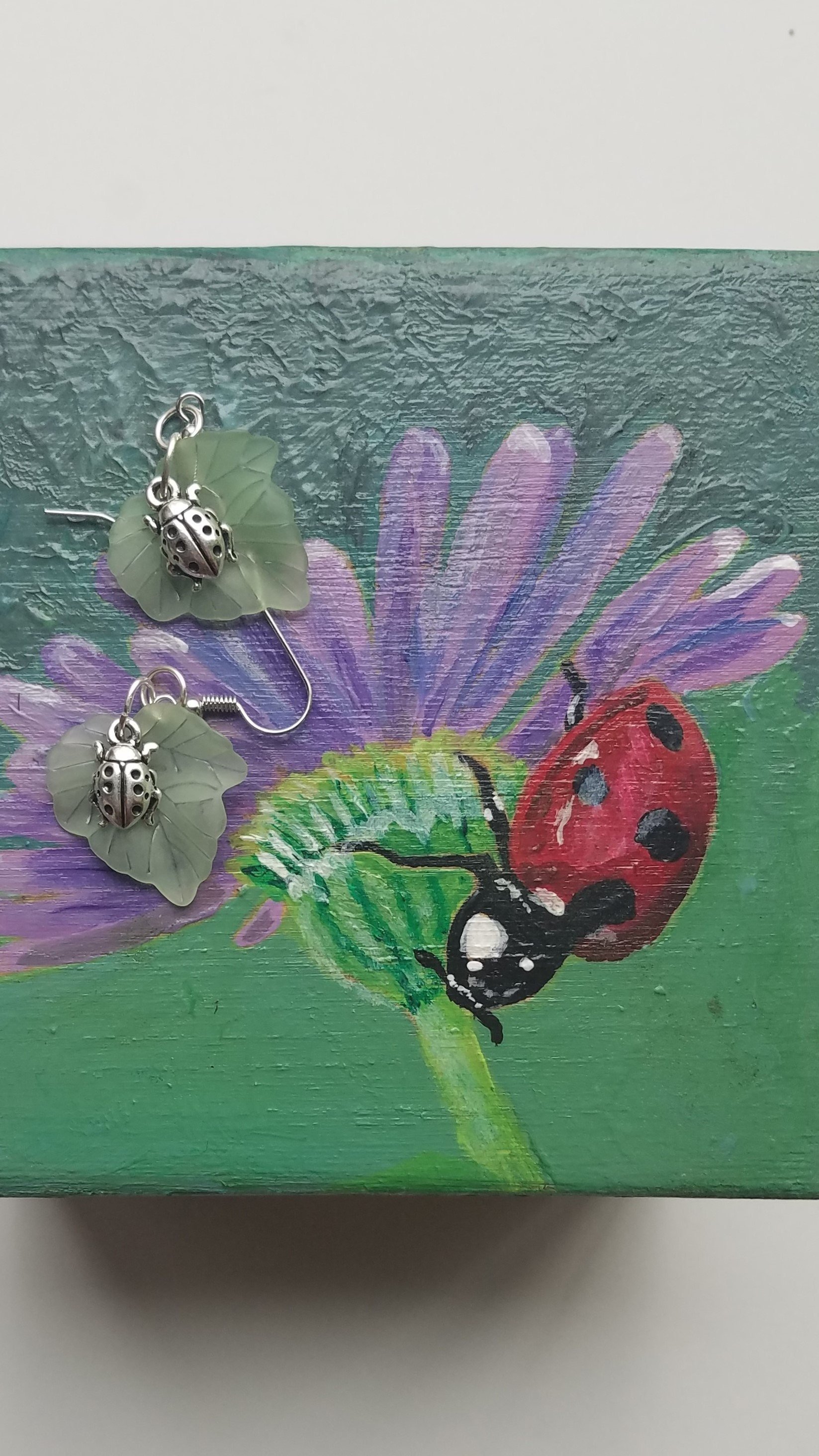 Ladybug box and earrings Earring and box set Ladybug and | Etsy