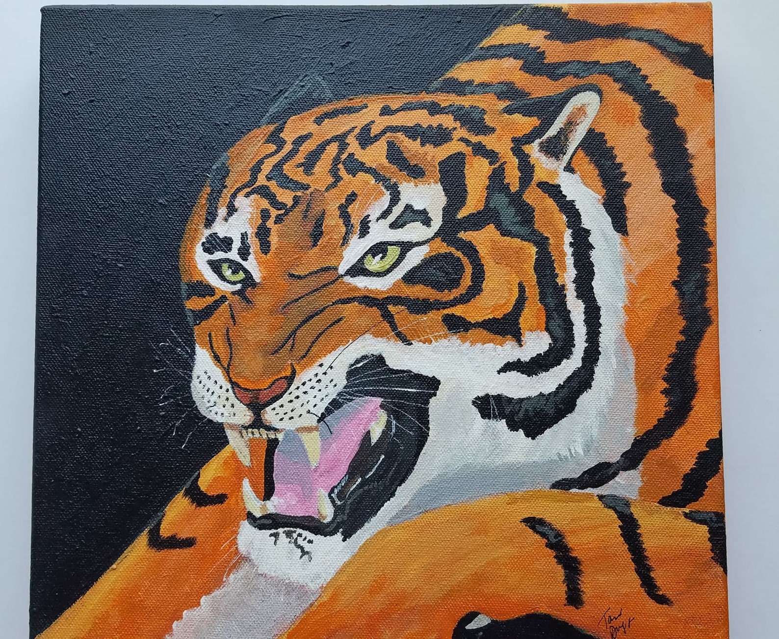 Pouncing Tiger Art Man Cave Decor Tiger Key Rack Tiger Wall | Etsy