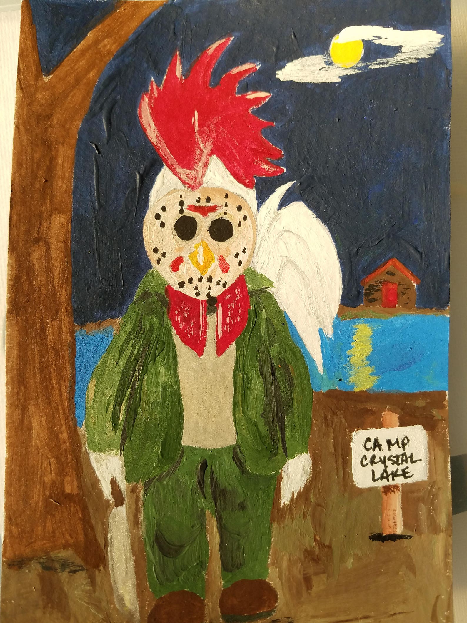 Chicken horror icons Rooster as horror star Custom chicken | Etsy