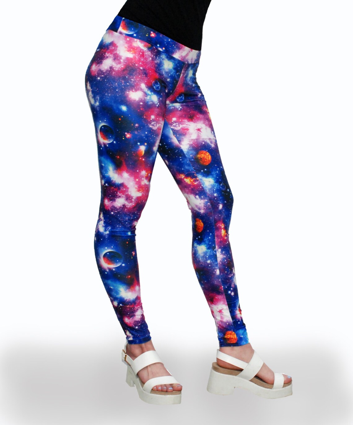 Space Galaxy Leggings Space Clothing Pink Space Galaxy | Etsy