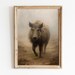 Boar Wall Art, Printable Pig Painting, Antique Oil Painting, Vintage ...