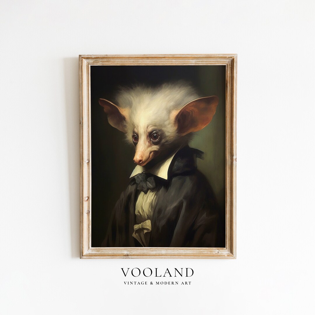 Gothic Aye-aye Poster Vintage Animal Portrait Gothic Art - Etsy