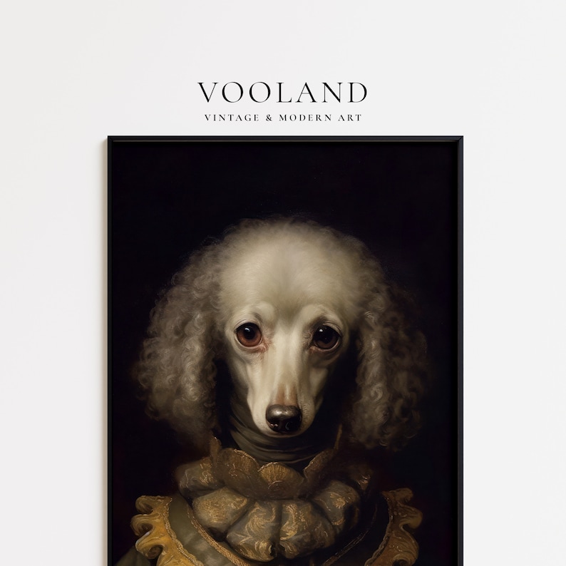 Vintage Poodle Poster, Art Poster Print, Home Decor, Animal Lover Gift ...
