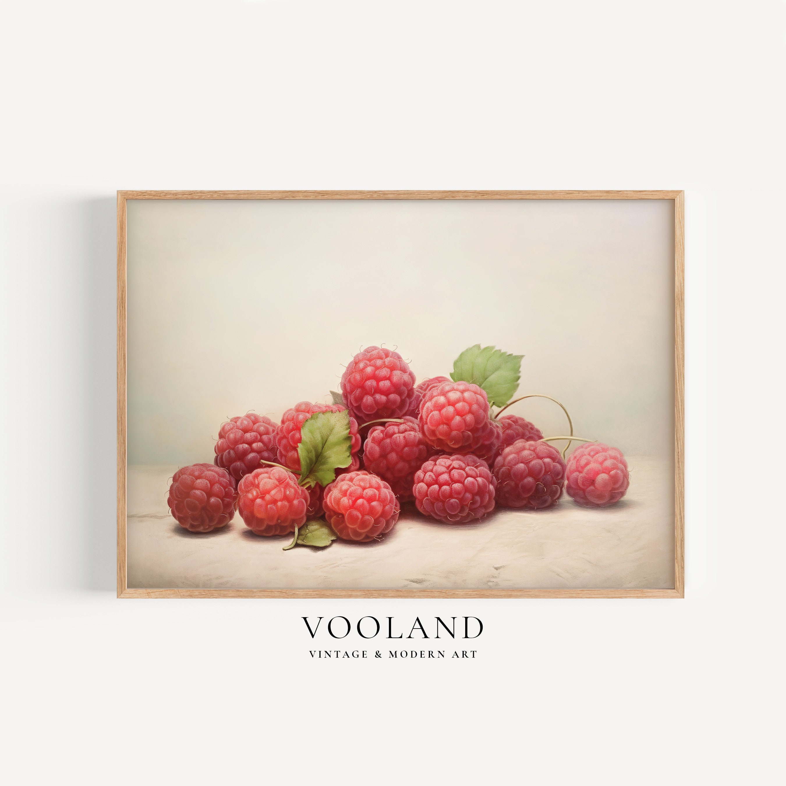 Raspberries Printable Kitchen Wall Art Himbeeren Fruit Oil - Etsy