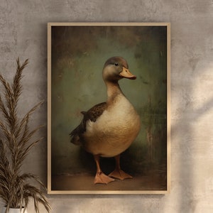 Duck Wall Art Animal Wall Art Oil Painting Vintage Art - Etsy
