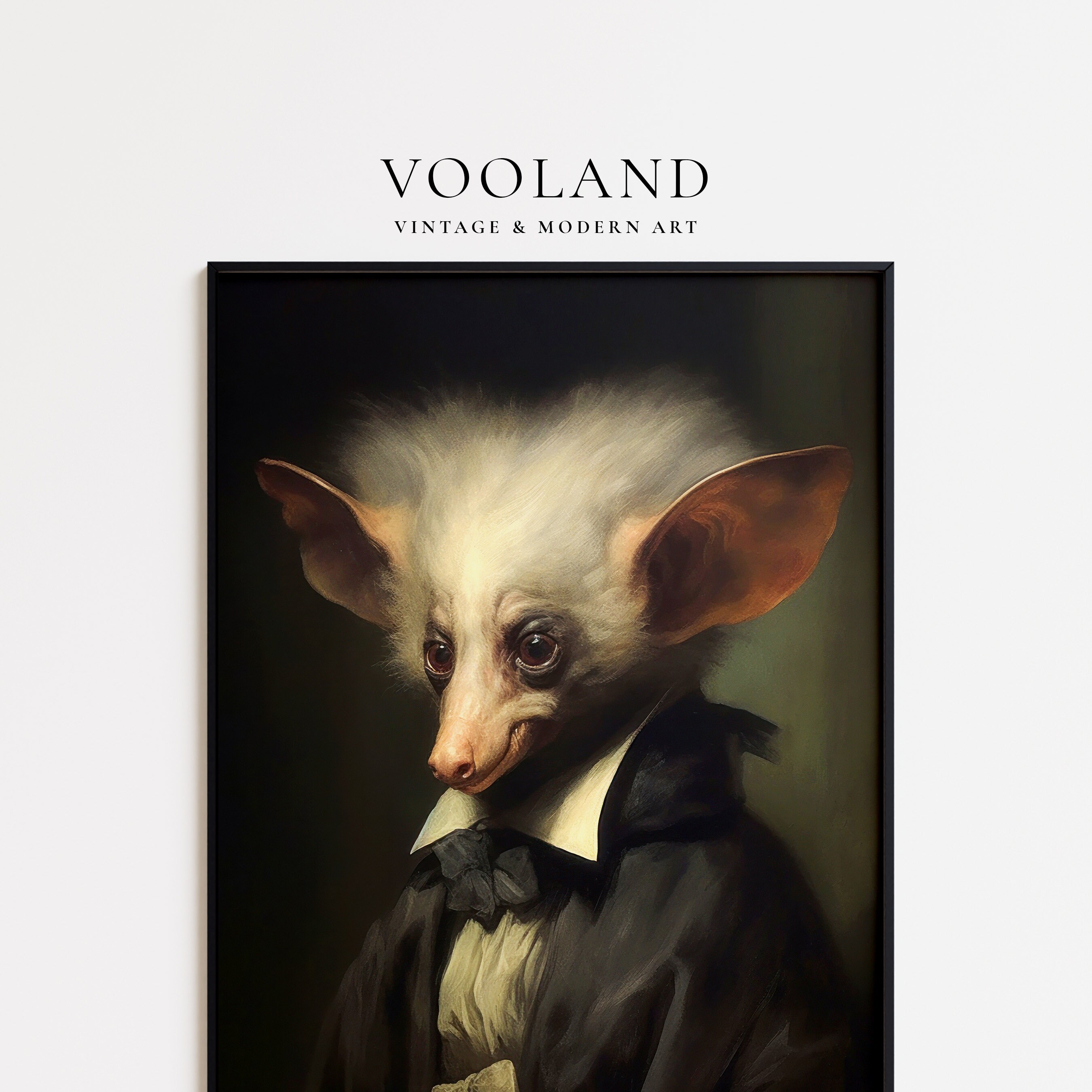 Gothic Aye-aye Poster Vintage Animal Portrait Gothic Art - Etsy