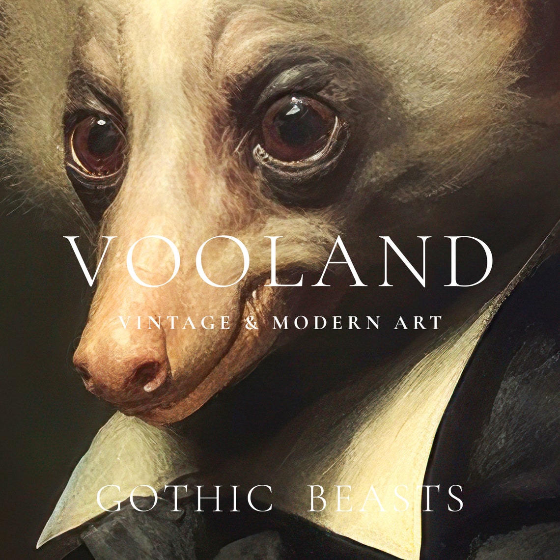 Gothic Aye-aye Poster Vintage Animal Portrait Gothic Art - Etsy