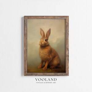 Rustic Rabbit Painting, Printable Wall Art, Digital Download ...