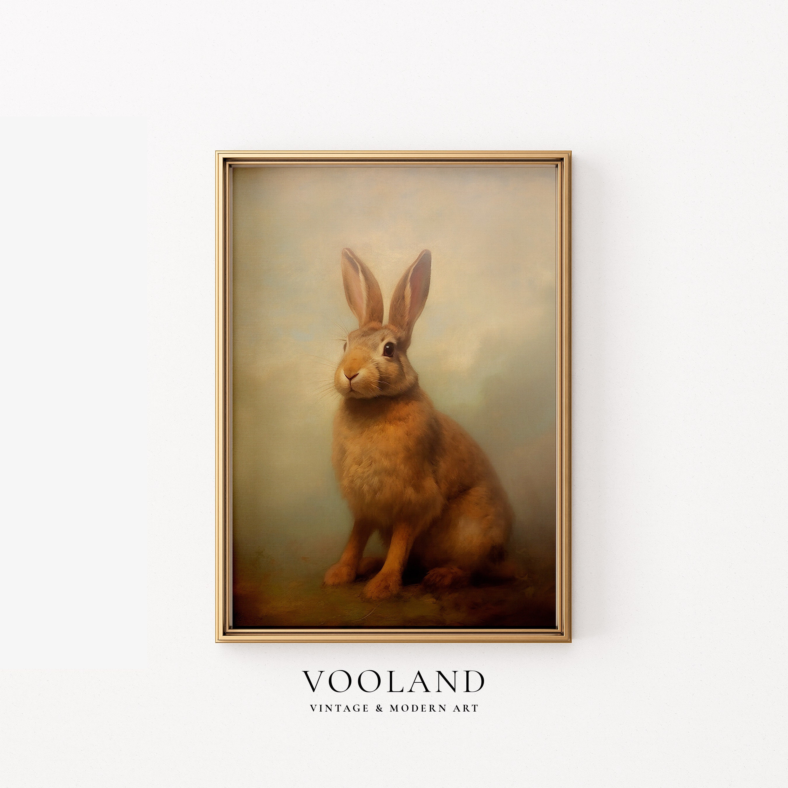 Rustic Rabbit Painting, Printable Wall Art, Digital Download ...