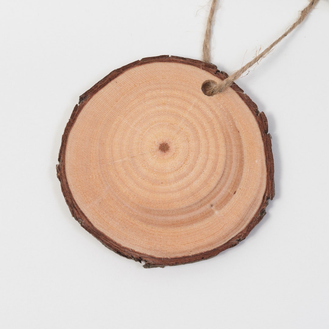 20 Pack | Blank Wooden Hang Tags • Wood Price Tags • Wood Slice Tags ...