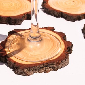 10 Pack Wood Slice Coasters for Weddings • Woodslice Wedding Coasters ...