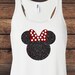 GLITTER Disney Tank | Minnie Glitter Tank | Minnie Flowy Tank | Disney ...