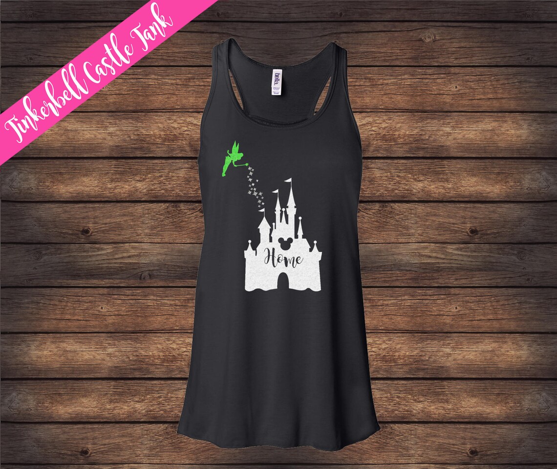 SALE Disney GLITTER Castle Tank Disney Home Tank - Etsy