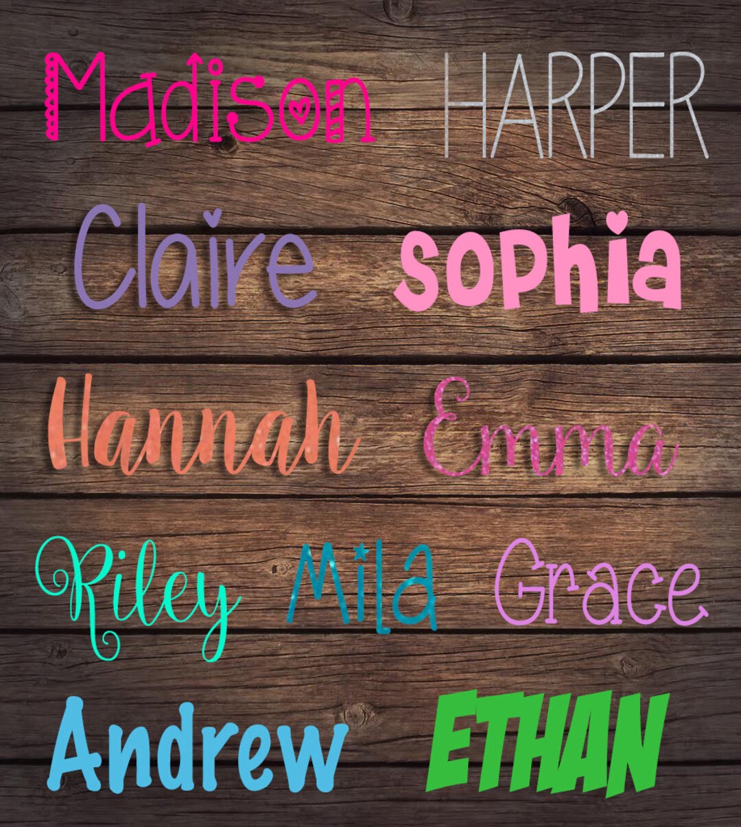 Personalized Name Decal | Any Word Decal | Glitter Font Decals ...