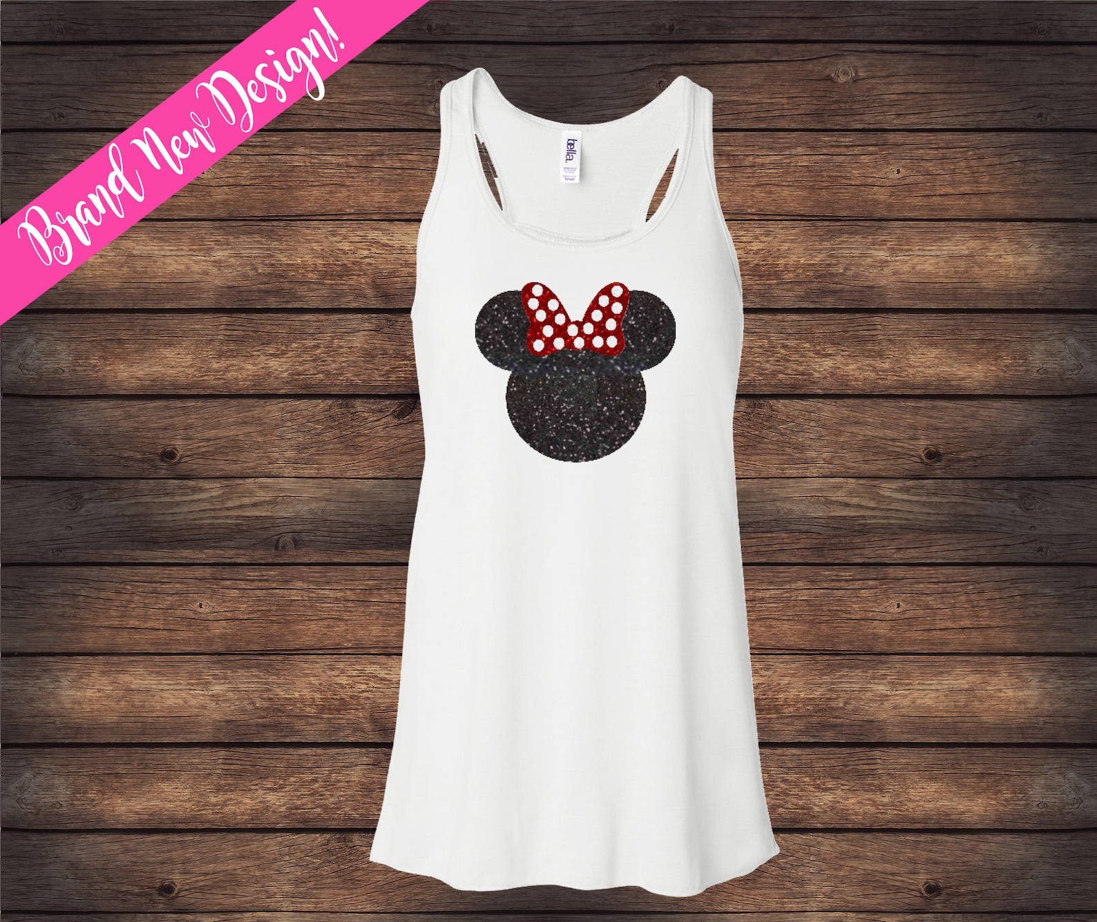 GLITTER Disney Tank | Minnie Glitter Tank | Minnie Flowy Tank | Disney ...