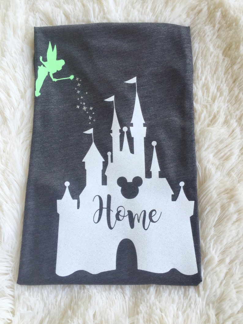 SALE | Disney GLITTER Castle Tank | Disney Home Tank | Tinkerbell Tank ...