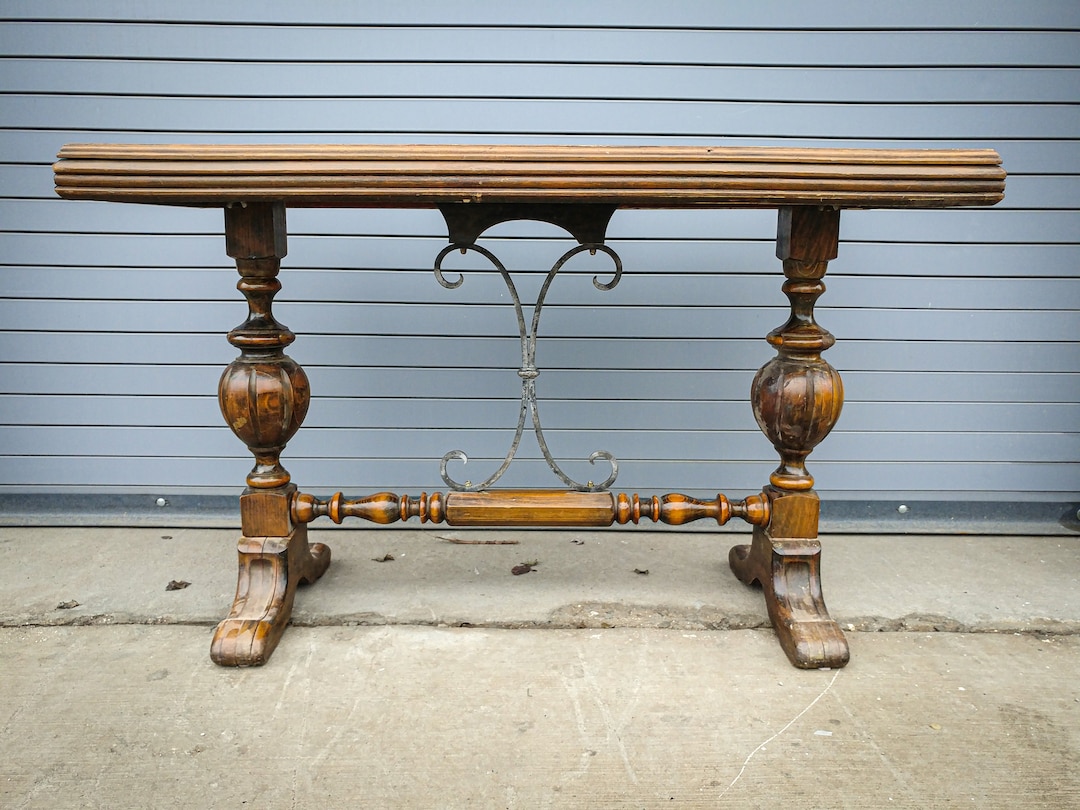 Kiel Furniture Co. Jacobean Mahogany Library/sofa Table - Etsy