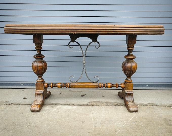 Kiel Furniture Co. Jacobean Mahogany Library/sofa Table - Etsy