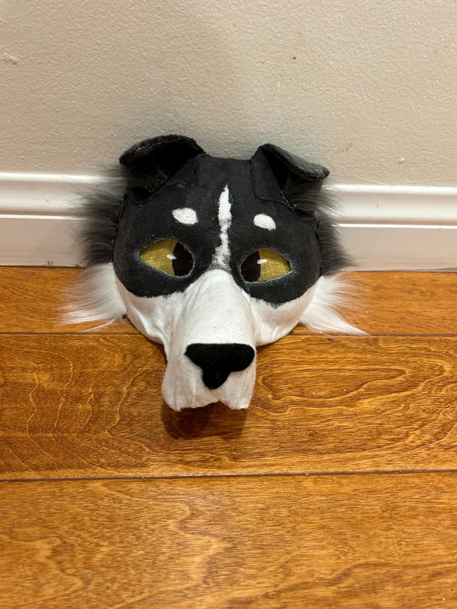 Handmade Border Collie Mask - Etsy